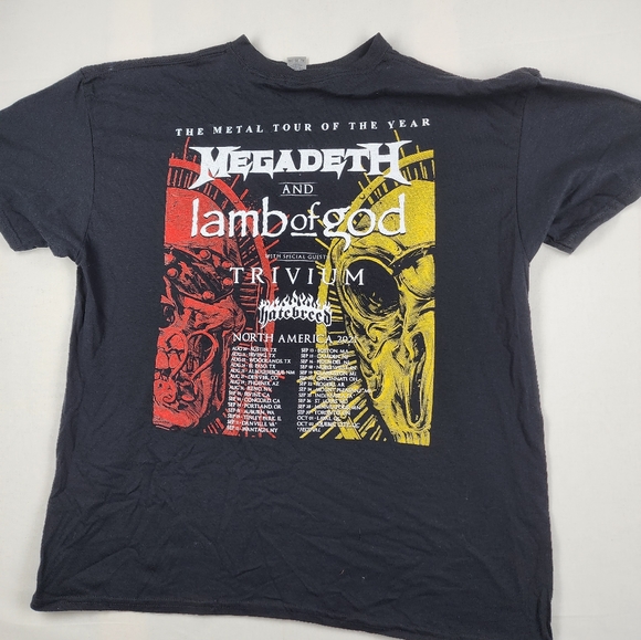 Gildan | Shirts | Megadeath Lamb Of God Trivium Hatebreed Tour Shirt Xl ...
